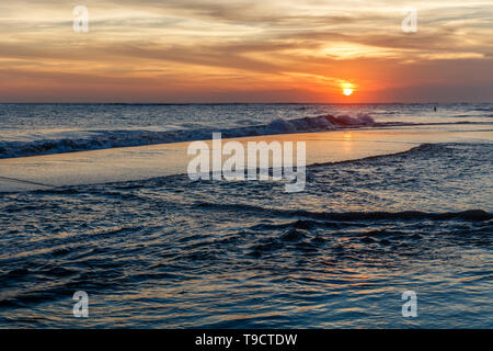 Berawa beach (Pantai Berawa) at sunset. Canggu, Bali, Indonesia Stock ...