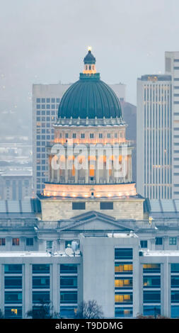 Vertical The dome of the magnificent Utah State Capital Building ...