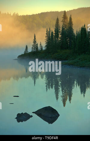 Sunrise at the lake in Quebec, Canada Stock Photo - Alamy