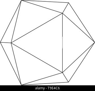 Geodesic sphere line illustration vector isolated on white background ...
