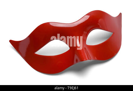 Red Costume Mask Isolated on White Background Stock Photo - Alamy
