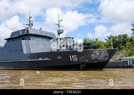 Ships of Peru Navy docked on Nanay River, Peruvian Amazon, Iquitos ...