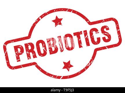probiotics round stamp isolated on transparent background. probiotics ...