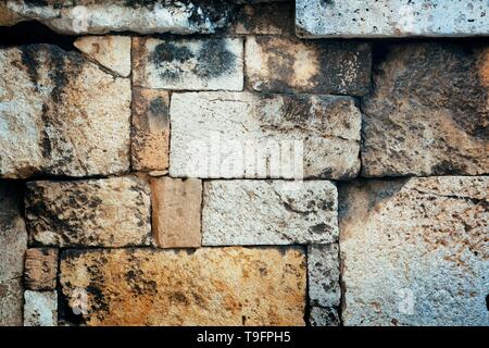 Wall texture in Acropolis historical ruins in Athens, Greece Stock ...