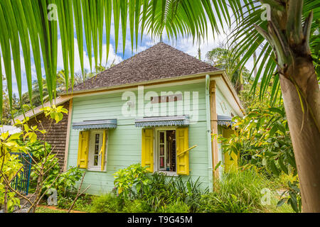 tropical rural house home garden bamboo wooden balcony terrace with ...