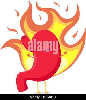 Stomach heartburn. Gastritis and acid reflux, indigestion and stomach ...
