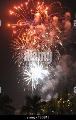 Fireworks display during The Cambodian Water Festival, Phnom Penh ...