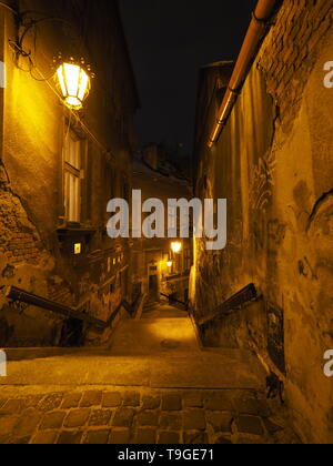 Winter Bielsko-biala in the night. Poland. Europe Stock Photo - Alamy