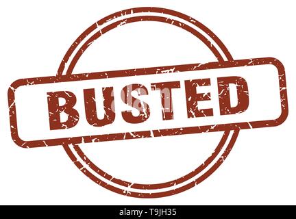 busted round stamp isolated on transparent background. busted stamp ...