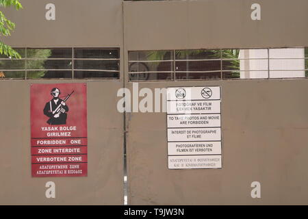 CYPRUS The dead zone at the Green Line on Ledra Street in Nicosia Stock ...