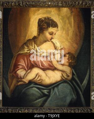 Madonna Allattante - Nursing Madonna by Tintoretto ( Jacopo Comin )1518 – 1594 Italian painter ...