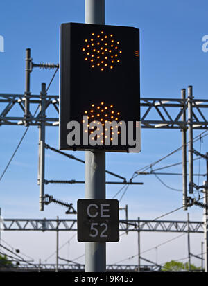 United Kingdom Railway Lineside Colour Light Signal. Green Clear. The ...