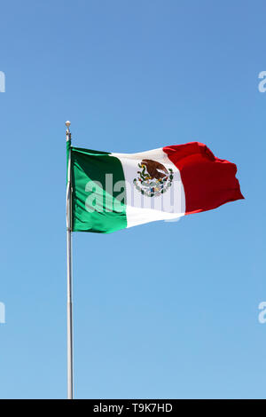 National flag of America on a flagpole. Watercolor Illustration with ...