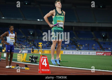YOKOHAMA, JAPAN - MAY 10: Emile Erasmus of South Africa at the start of ...