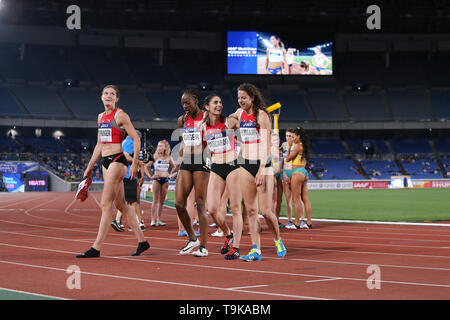 Lea SPRUNGER running the 4x400m relay at the 2019 World Athletics ...