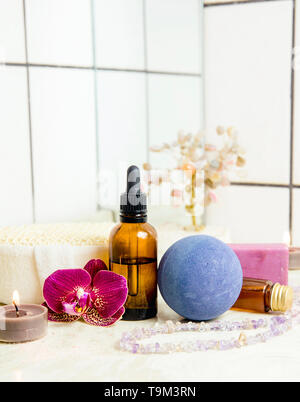 A set of different aroma candles in brown glass jars. Scented handmade ...