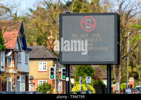 Mobile electronic traffic information sign Stock Photo - Alamy