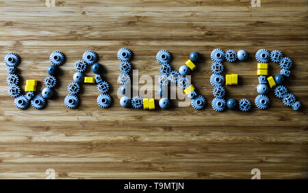 Lego brick word with technic bricks Stock Photo - Alamy