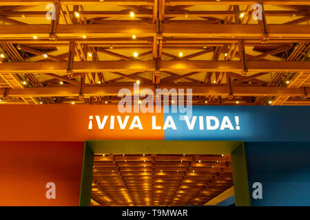 Viva la Vida, means live your life, colourful signboard Stock Photo - Alamy