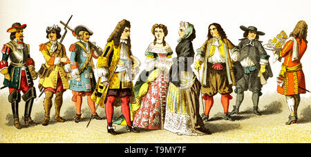 The figures represented here are French people around 1600. They are ...