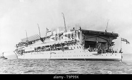 Royal Navy - HMS Courageous, an aircraft carrier, (formerly a battle ...