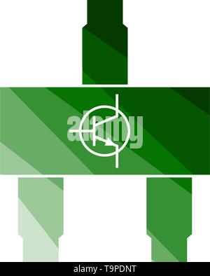 Smd transistor icon. Black background with white. Vector illustration ...