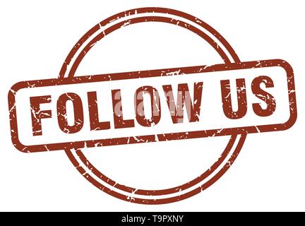 follow us stamp isolated on white Stock Vector Image & Art - Alamy