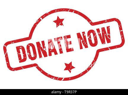 donate now stamp isolated on white Stock Vector Image & Art - Alamy