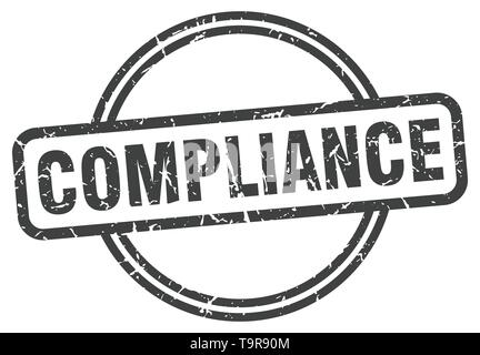 compliance stamp. compliance vintage gray label. Sign Stock Vector ...