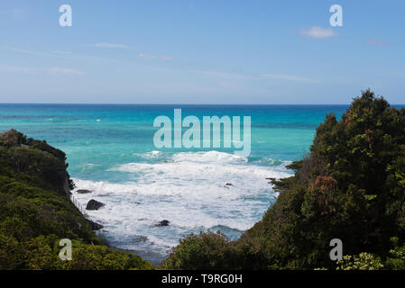 Beautiful azure sea and the rocky beach Stock Photo - Alamy