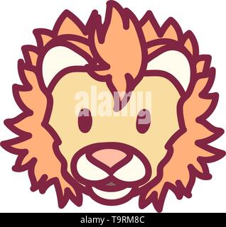 Cute zodiac sign - Leo. Vector illustration Stock Vector Image & Art ...