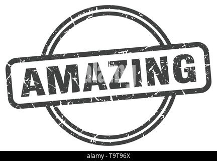amazing stamp. amazing vintage gray label. Sign Stock Vector Image ...
