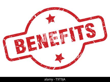 benefits stamp isolated on white Stock Vector Image & Art - Alamy