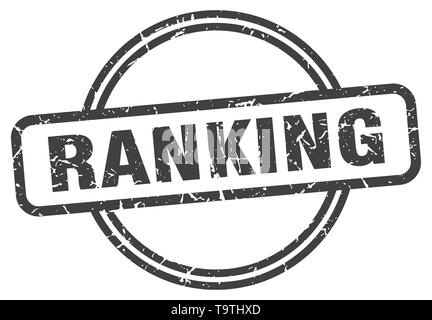 ranking stamp. ranking vintage gray label. Sign Stock Vector Image ...
