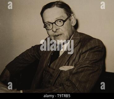 T. S. Eliot [Thomas Stearns Eliot] (1888-1965) British poet and writer ...
