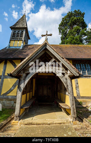 The 14th century Timber-frame church of St Peter at Besford in ...