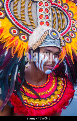 Participant in the Dinagyang Festival in Iloilo Philippines Stock Photo ...