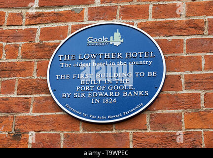 The Lowther Hotel on Aire Street, Goole, East Yorkshire, England UK ...