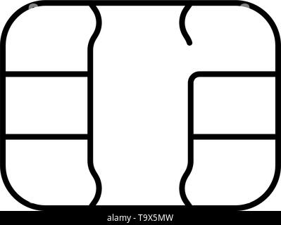 EMV chip icon set. Nfc chip for credit card security. Digital bank ...