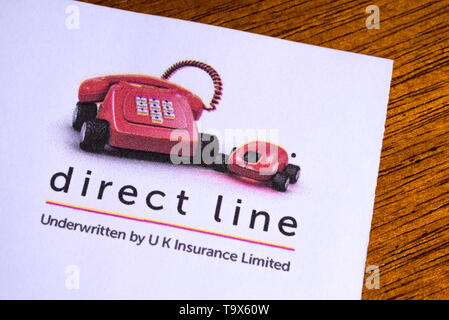 direct line insurance for business leaflet Stock Photo - Alamy