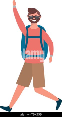 Tourist man design, Avatar bag travel trip vacation and traveler theme ...