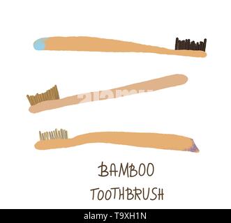 Tooth brushes, illustration, vector on a white background Stock Vector ...