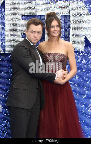 Taron Egerton and Emily Thomas, Rocketman - UK Premiere, Leicester ...