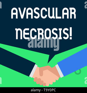 Writing note showing Avascular Necrosis. Business concept for death of ...
