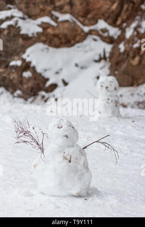 A picture of a snowman with Korean words Stock Photo - Alamy