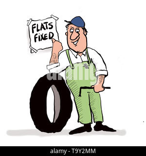 We Fix Flats Stock Photo - Alamy