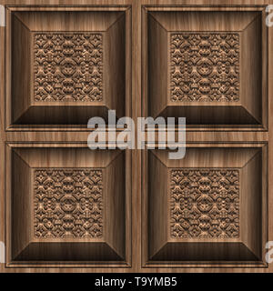 Carved Wood Seamless Texture Tile Stock Photo - Alamy