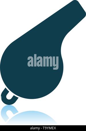 Whistle icon. Shadow reflection design. Vector illustration Stock ...