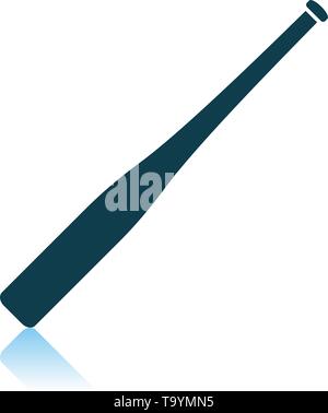 Baseball Bat Icon. Shadow Reflection Design. Vector Illustration Stock ...