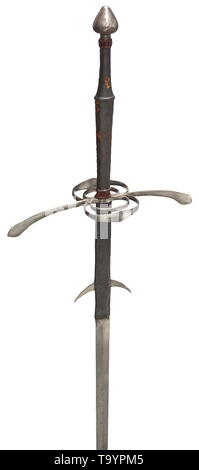 A German two-handed sword, late 16th century Double-edged blade of ...